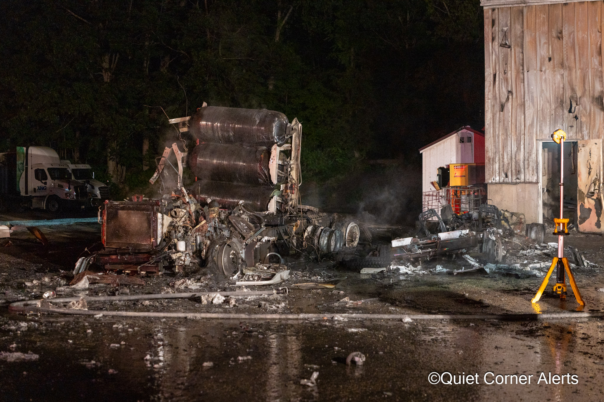 Charlton Natural Gas Tank Explosion Damages Trucks and Building - Quiet ...